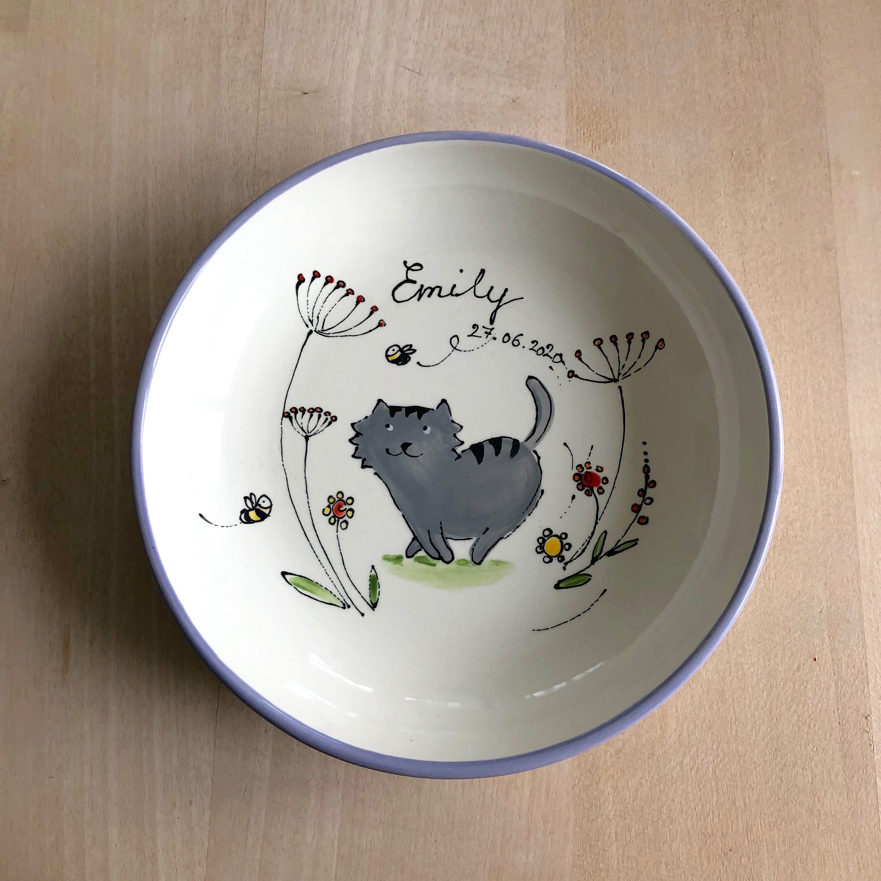 Personalized Children's Plate, Ceramic Plate With Name, Baptism Gift ...