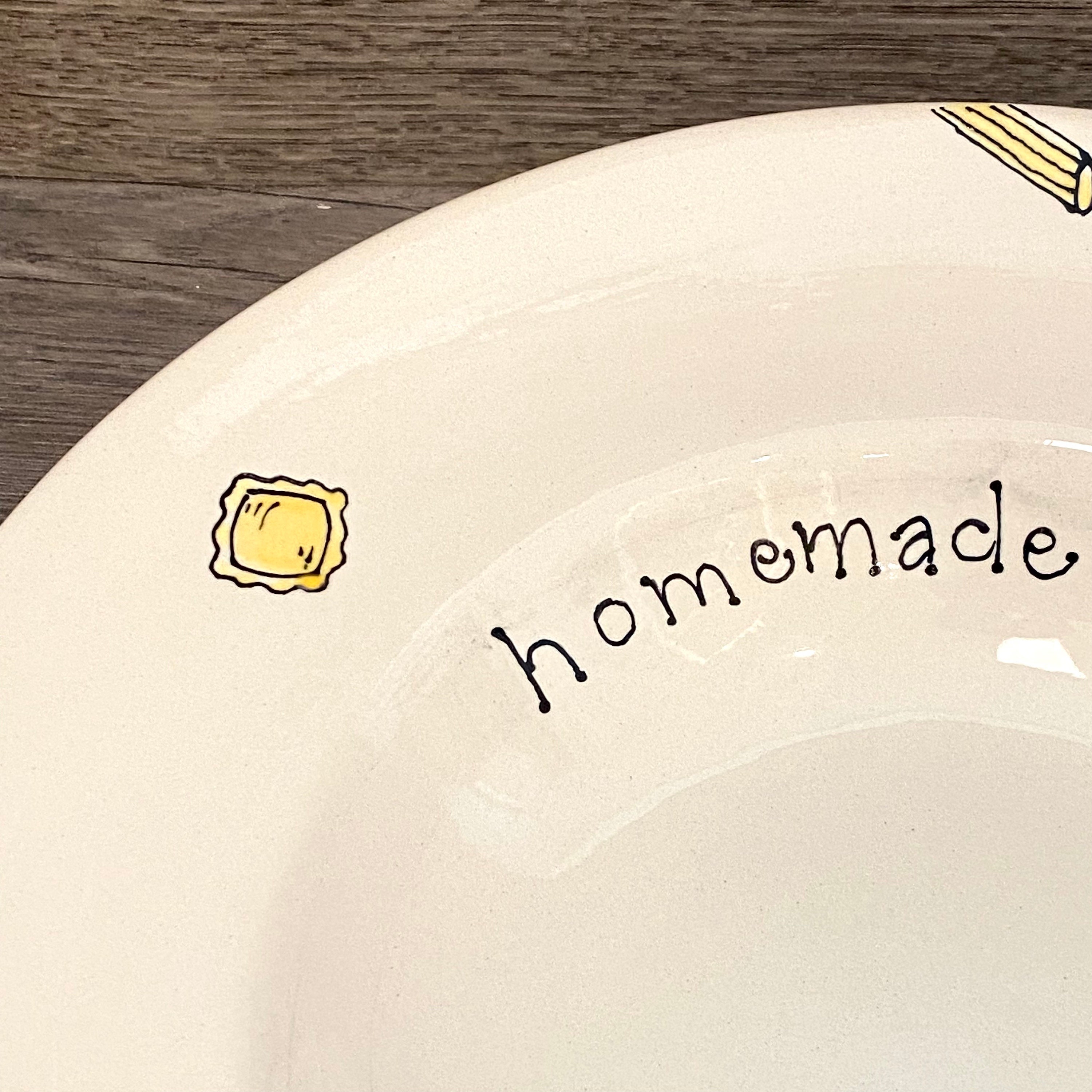 Personalized and Custom Large Ceramic Pasta Plate With Pasta Design ...