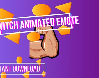 2 Twitch Emote, 2 Bicep Flex Emotes, Muscle, Left Bicep Flex, Right ...