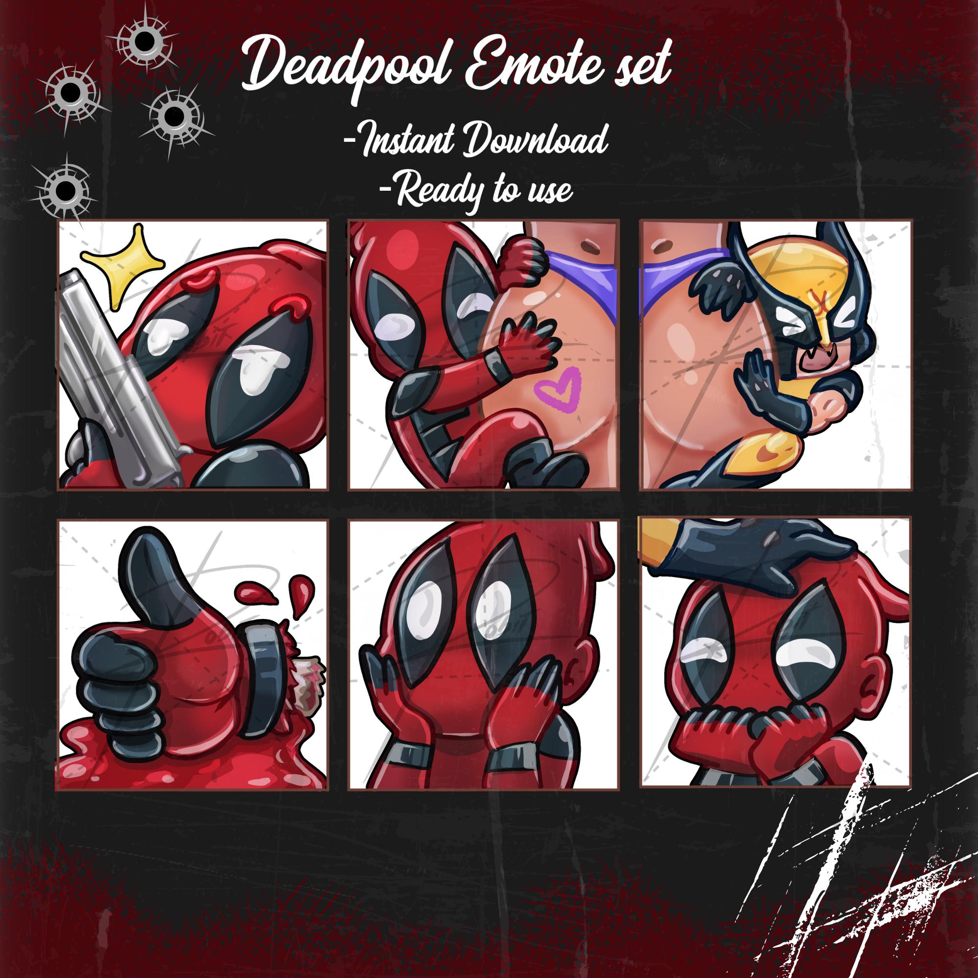 Deadpool 6 Emote Set Twitch Youtube Discord - Etsy