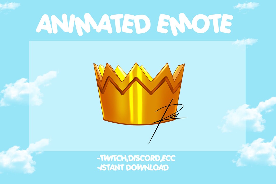 Crown Animated Emote Twitch Discord Victory Fall - Etsy Australia