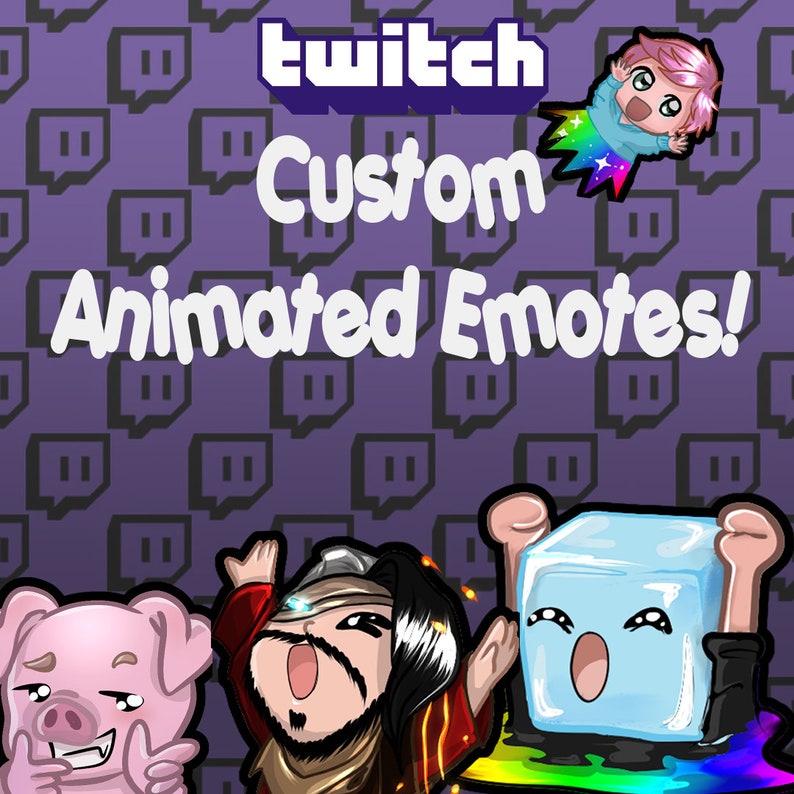 CUSTOM Animated Emote Twitch Youtube Discord - Etsy
