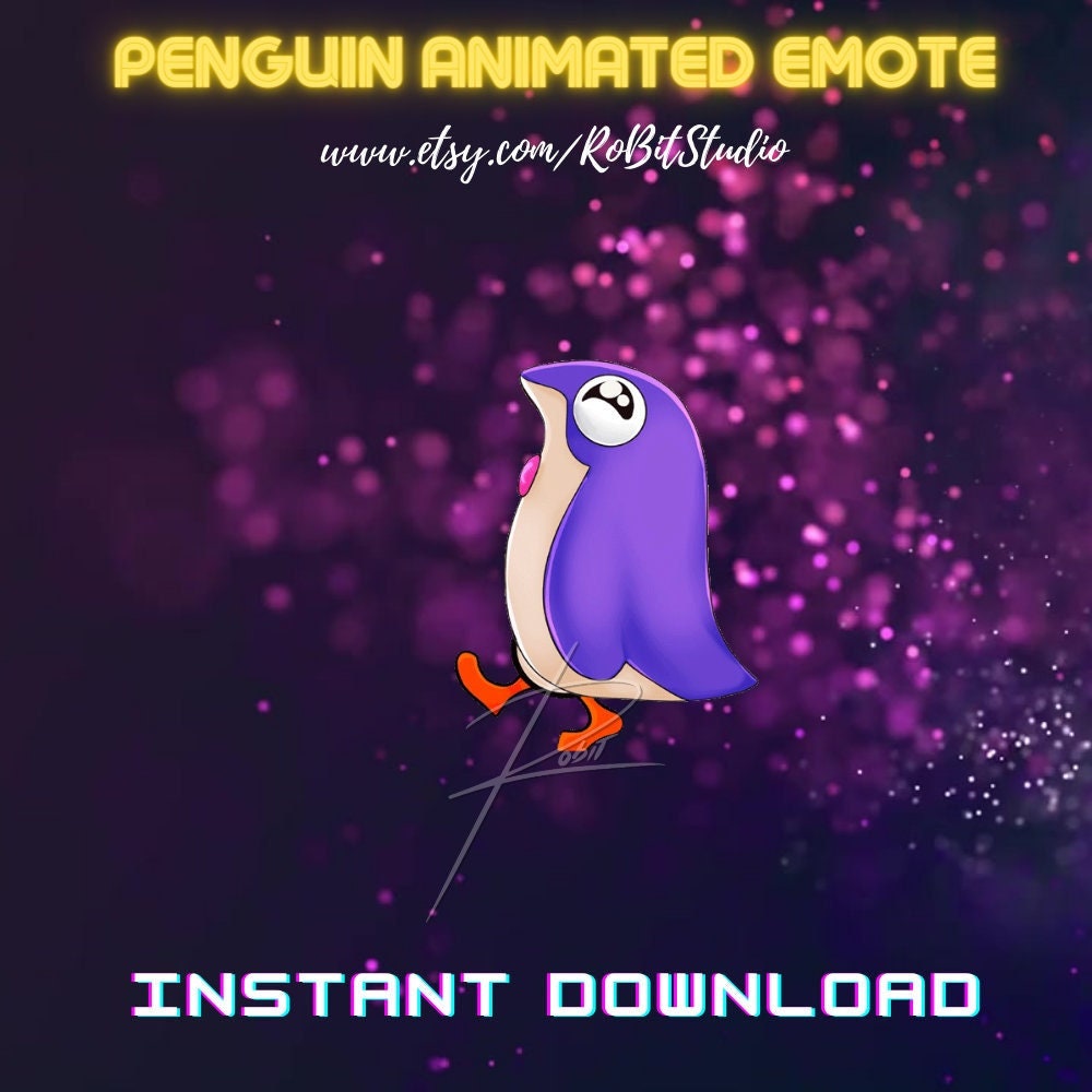 Running Penguin Fall Animated Emote Twitch Youtube Discord - Etsy