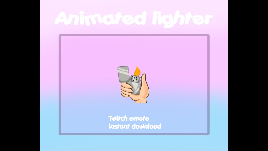 Lit Lighter Animated Emote Twitch - Etsy UK