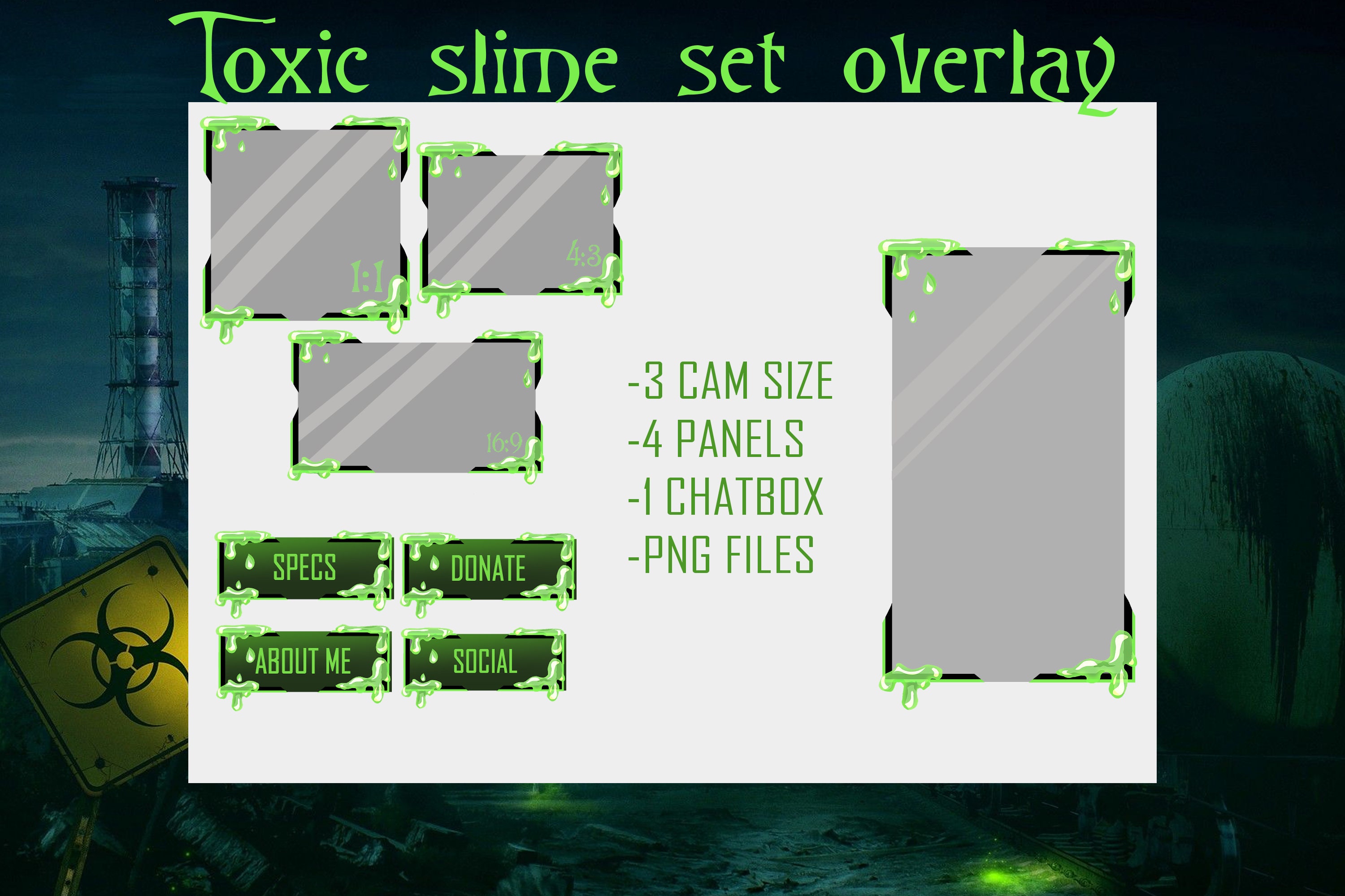 Toxic Slime Waste Radioactive Cam Overlay - Etsy
