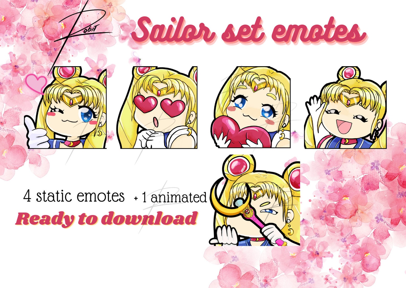 Sailor Set Emote Static Animated Twitch Discord Youtube - Etsy