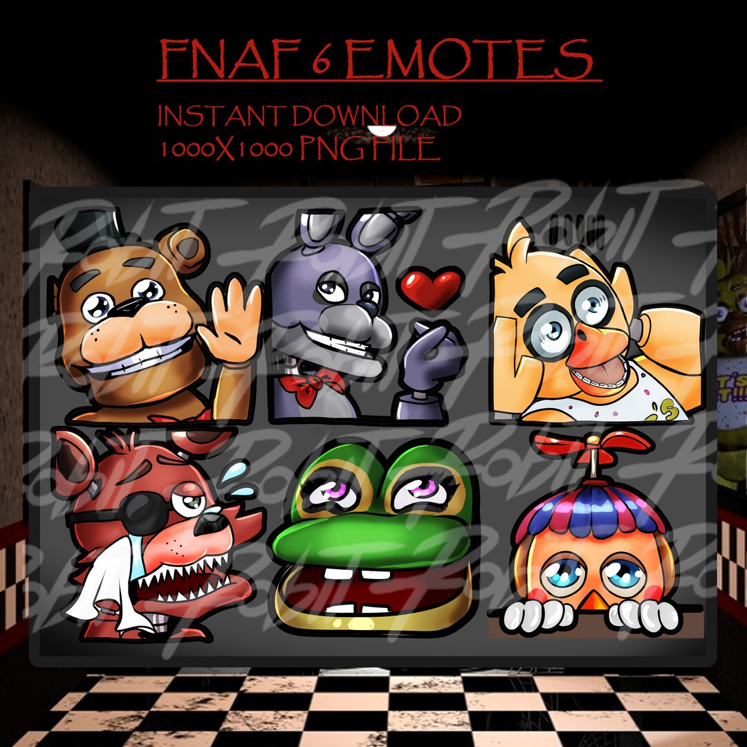 FNAF 6 Emote Pack Twitch Discord - Etsy