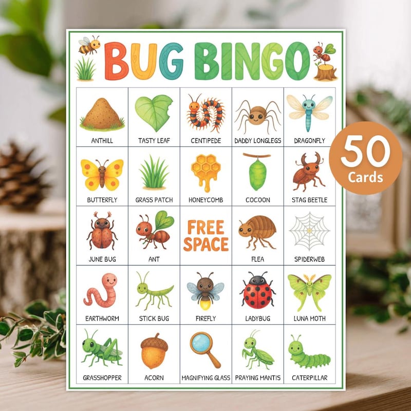 Bug Theme Bingo - Etsy