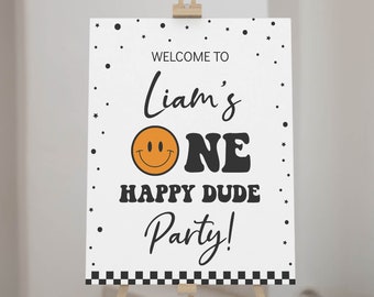 Large One Happy Dude Sign - Etsy