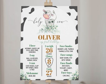 EDITABLE Cow Thank You Tag Moo Cow Birthday Favor Tag Holy - Etsy