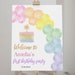 EDITABLE Pastel Rainbow Welcome Sign, Rainbow Birthday Sign, Pastel ...