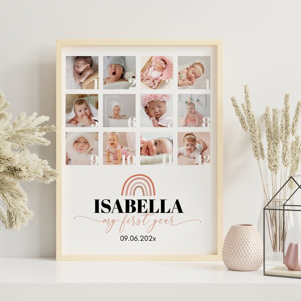 12 Month Photo Frame - Etsy