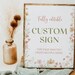 EDITABLE Wildflower Custom Sign Personalized Boho Floral - Etsy