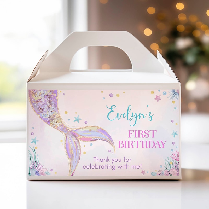 Mermaid Favor Box - Etsy
