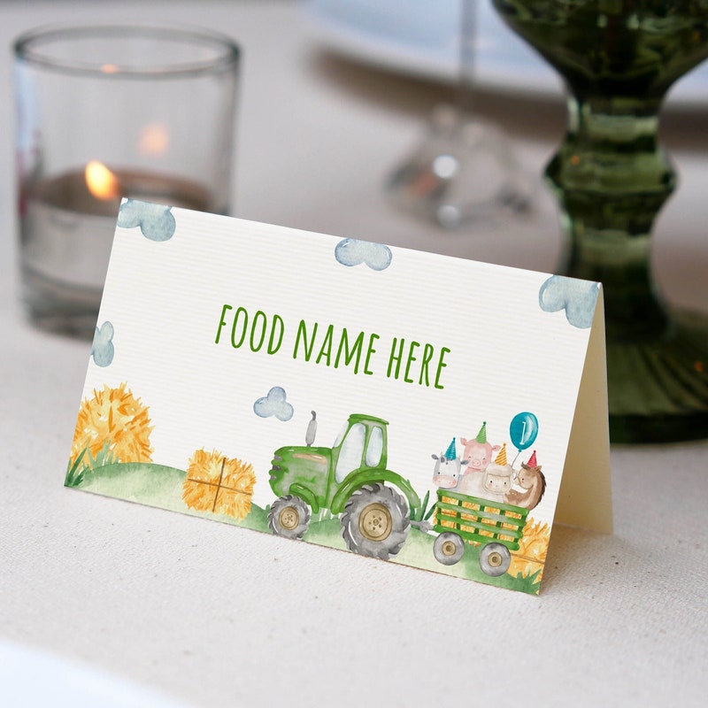 Food Tent Cards - Etsy