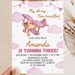Editable Airplane First Birthday Invitation, Pink Girl Airplanel ...