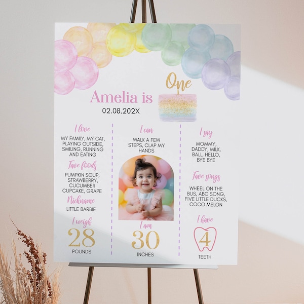 Pastel Rainbow Birthday - Etsy