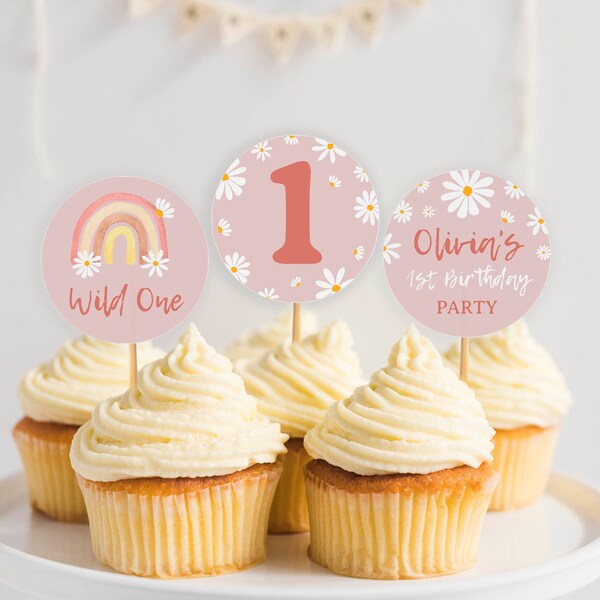 Printable Daisy Cupcake Topper - Etsy