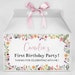 EDITABLE Wildflower Birthday Girl Gable Gift Box Label, Floral Birthday ...