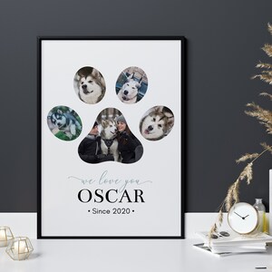 Editable Dog Photo Collage, Dog Photo Gift, Dog Photo Frame, Pet Photo ...