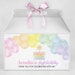 EDITABLE Pastel Rainbow Gable Gift Box Label, Pastel 1st Birthday Favor ...