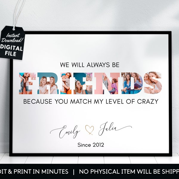 Best Friend Photo Printable - Etsy