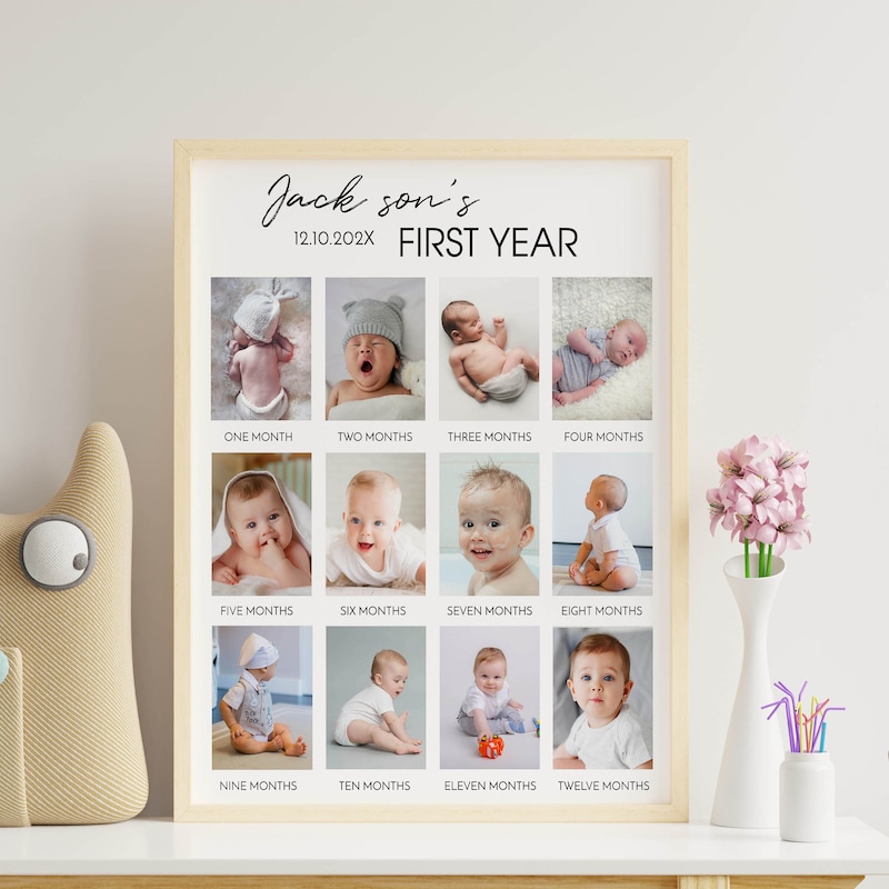 12 Month Frame Picture - Etsy