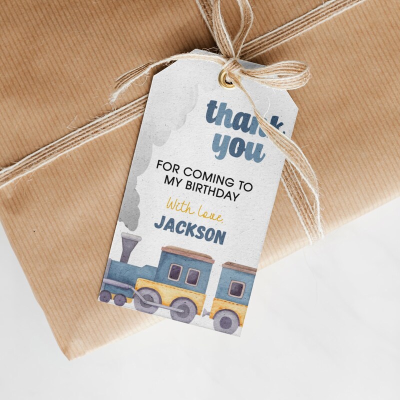 Train Thank You Tags - Etsy