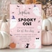 Editable Spooky One Birthday Invitation, Halloween Invitation ...