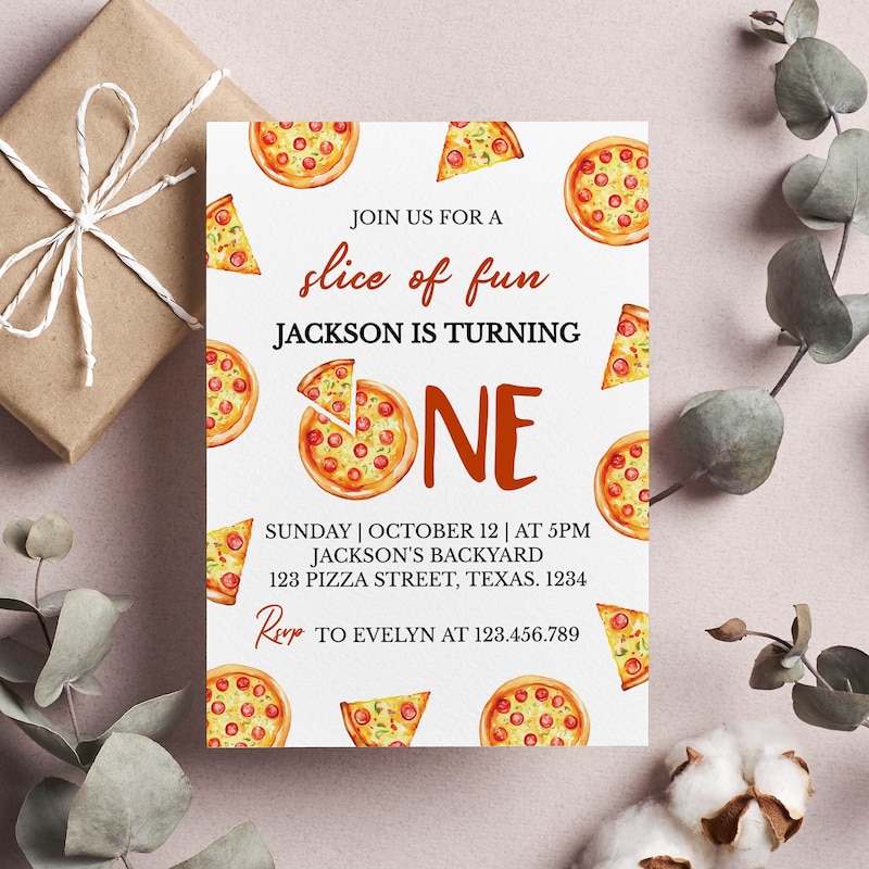 One Slice of Fun Invite - Etsy
