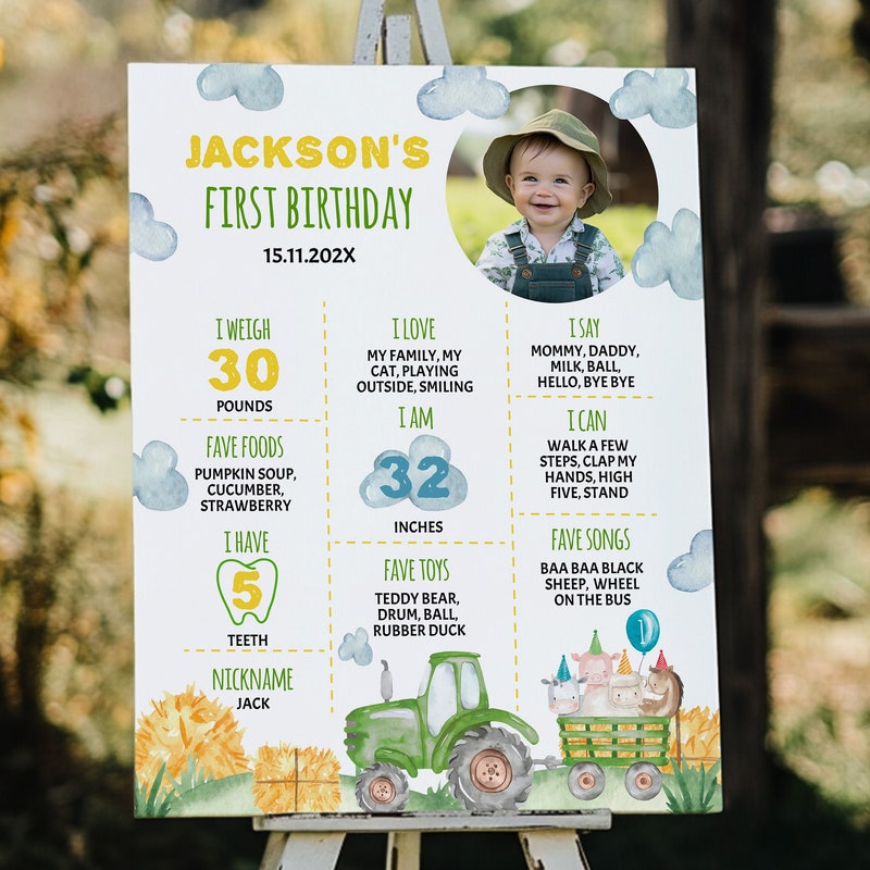 Tractor 1st Birthday - Etsy