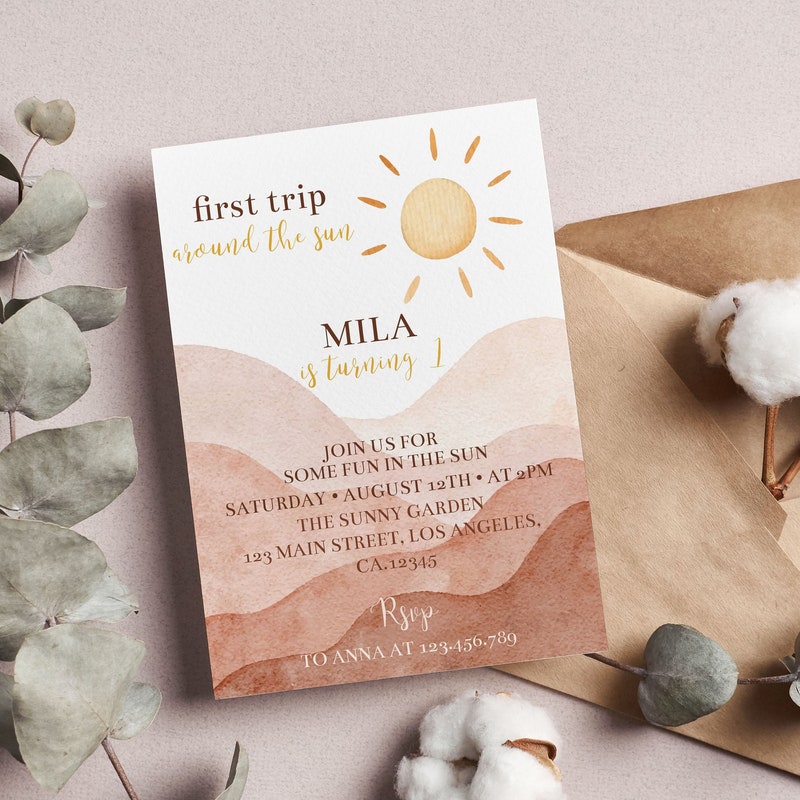 Sun Invitation - Etsy