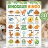 Dinosaur Bingo Game | Dinosaur Birthday Bingo Cards | Fun Dinosaur ...