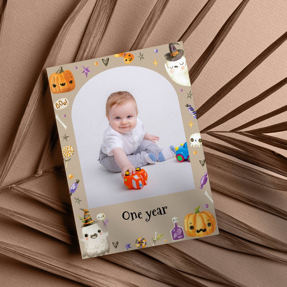 Editable Spooky One Birthday Photo Banner First Boo Day 12 - Etsy