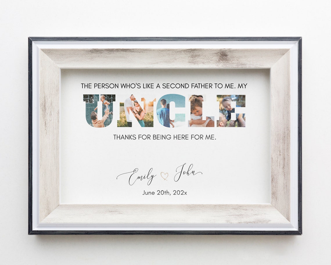 Editable Uncle Photo Collage, Uncle Photo Print, Uncle Photo Letters ...