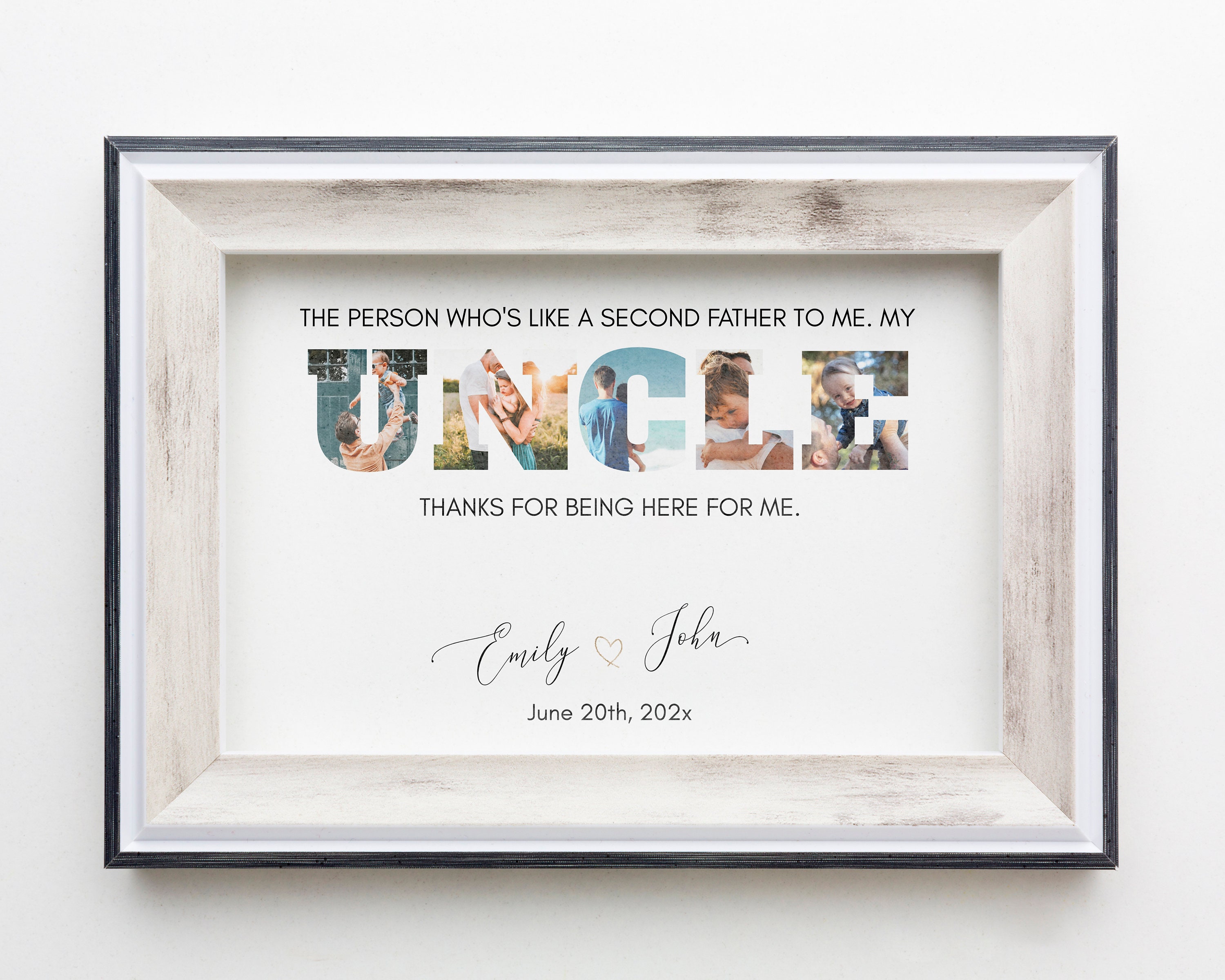 Editable Uncle Photo Collage, Uncle Photo Print, Uncle Photo Letters ...