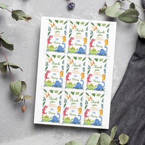 EDITABLE Dinosaur Birthday Party Favor Tag, Dinosaur 1st Birthday Thank ...