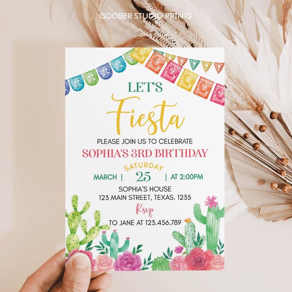 Fiesta Invitation Card Template