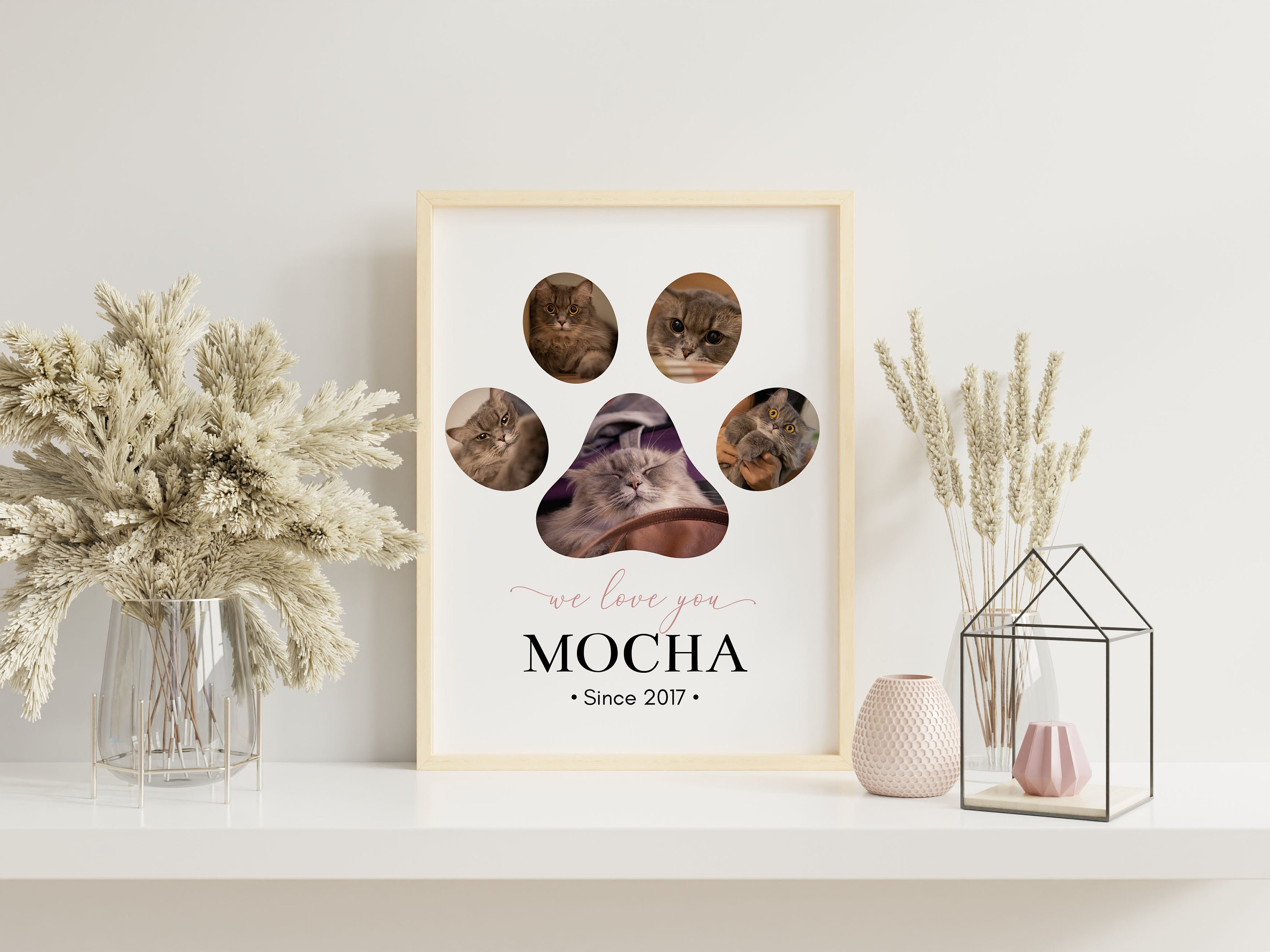 Personalized Cat Photo Collage Cat Photo Gift Cat Photo - Etsy