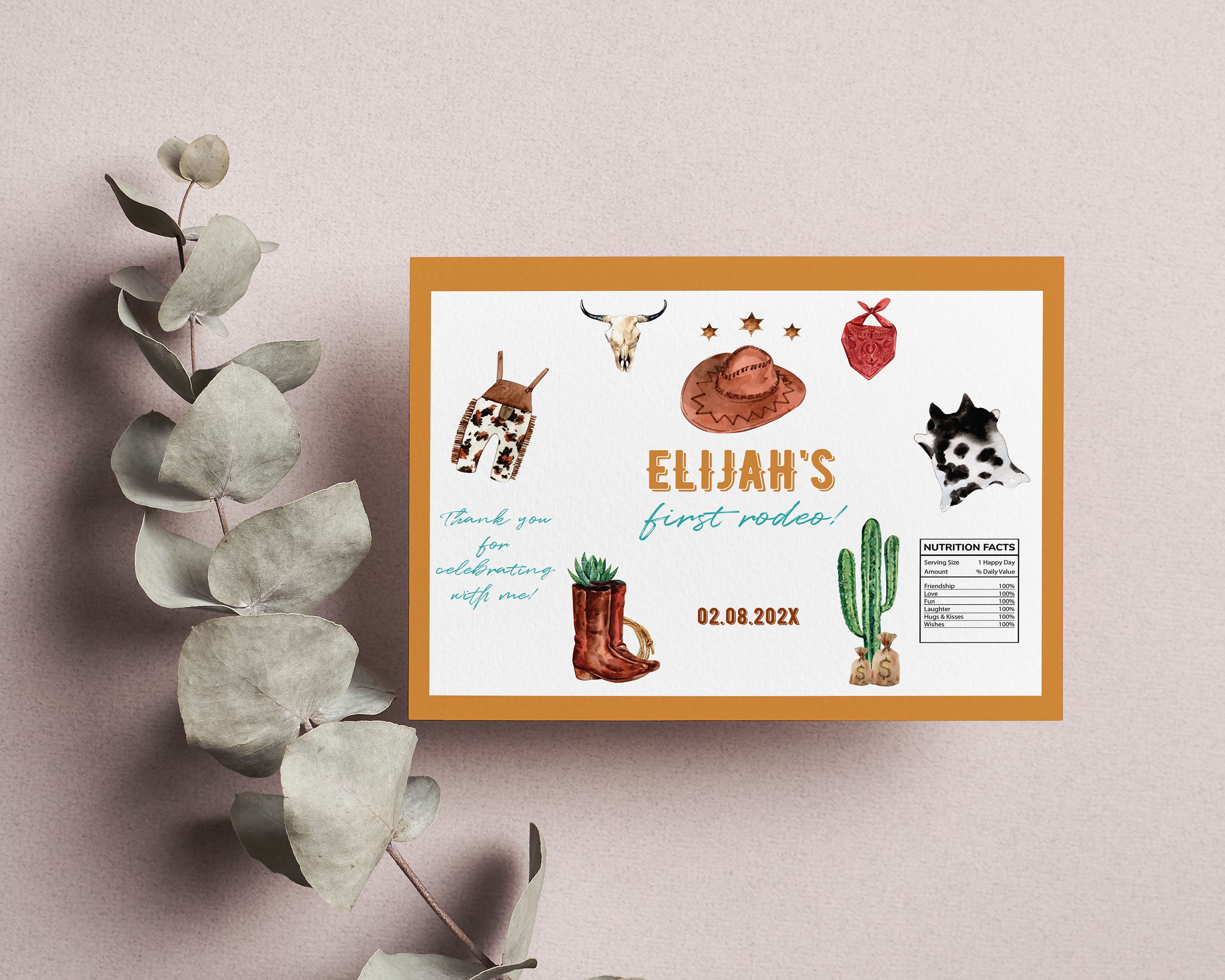 EDITABLE My First Rodeo Birthday Chip Bags, Cowboy First Birthday Snack ...