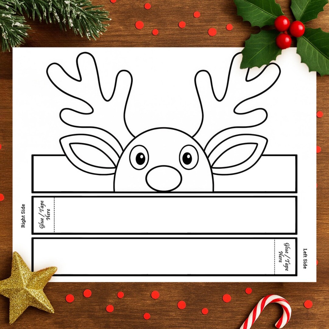 Printable Reindeer Hat Craft | DIY Christmas Activity | Instant ...