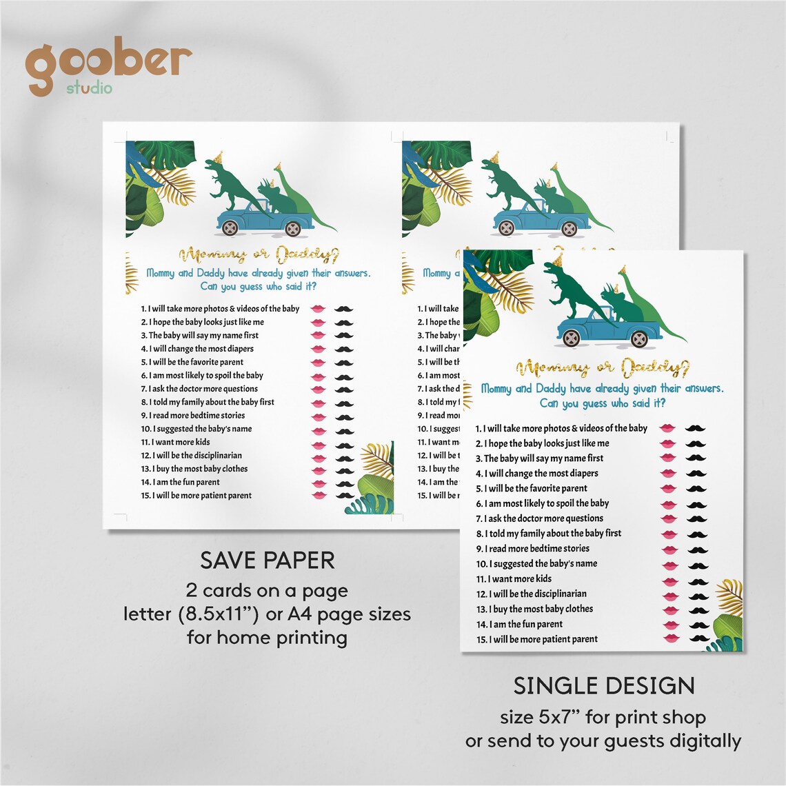 10 Editable Dinosaur Baby Shower Games Dino Baby Shower Game | Etsy