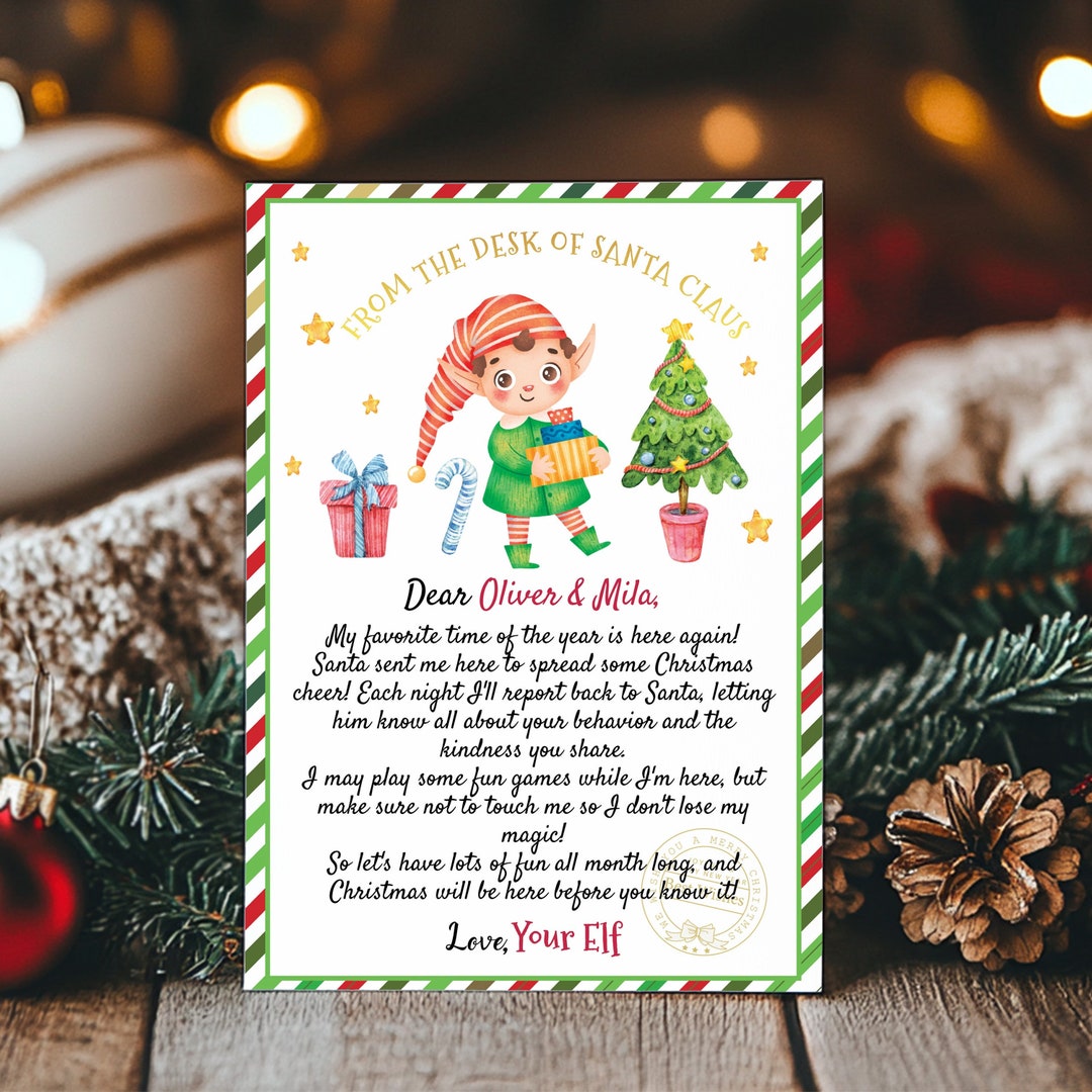 EDITABLE Elf Welcome Back Letter, Elf Arrival Letter, Christmas Elf ...