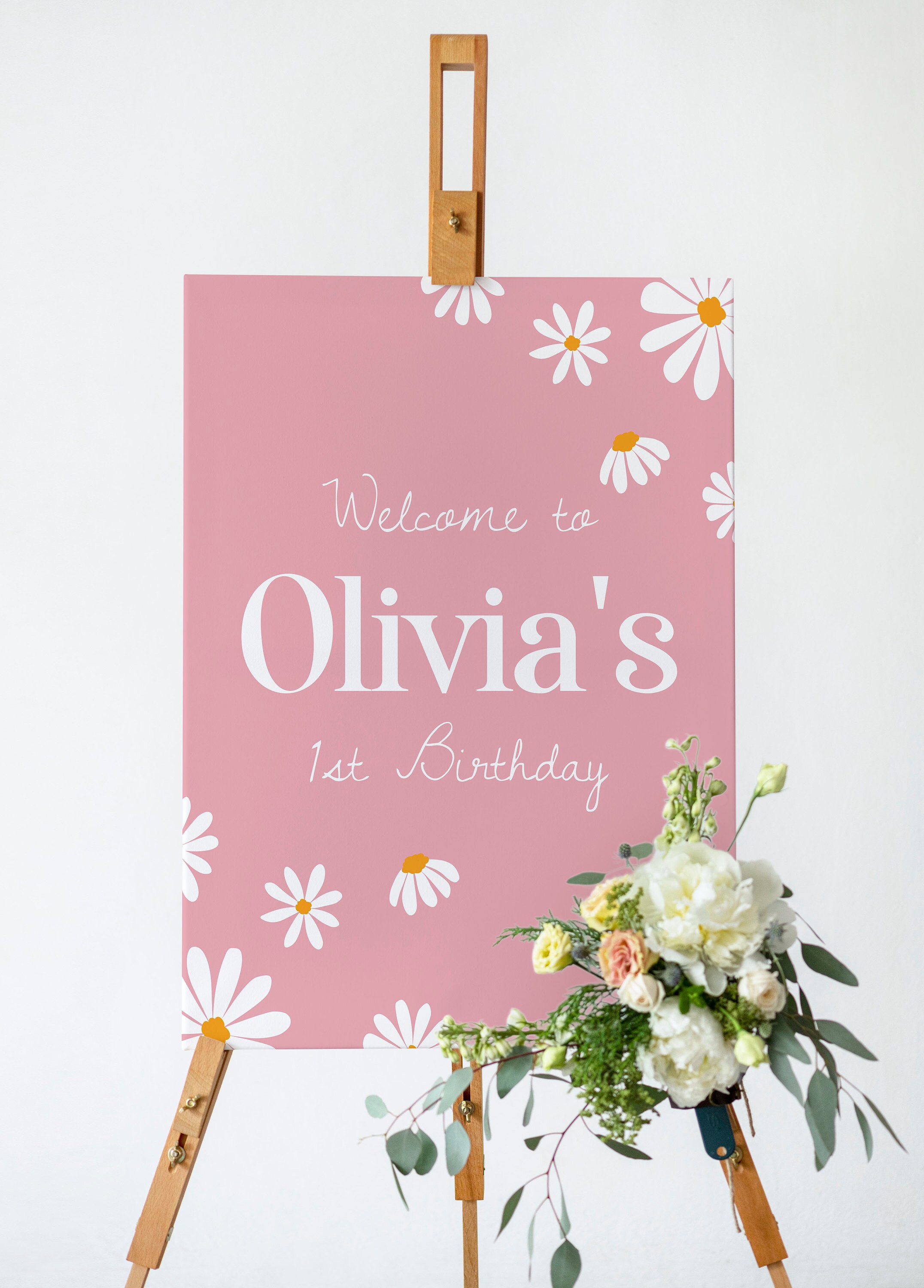 EDITABLE Daisy Birthday Party Welcome Sign Daisy Birthday | Etsy