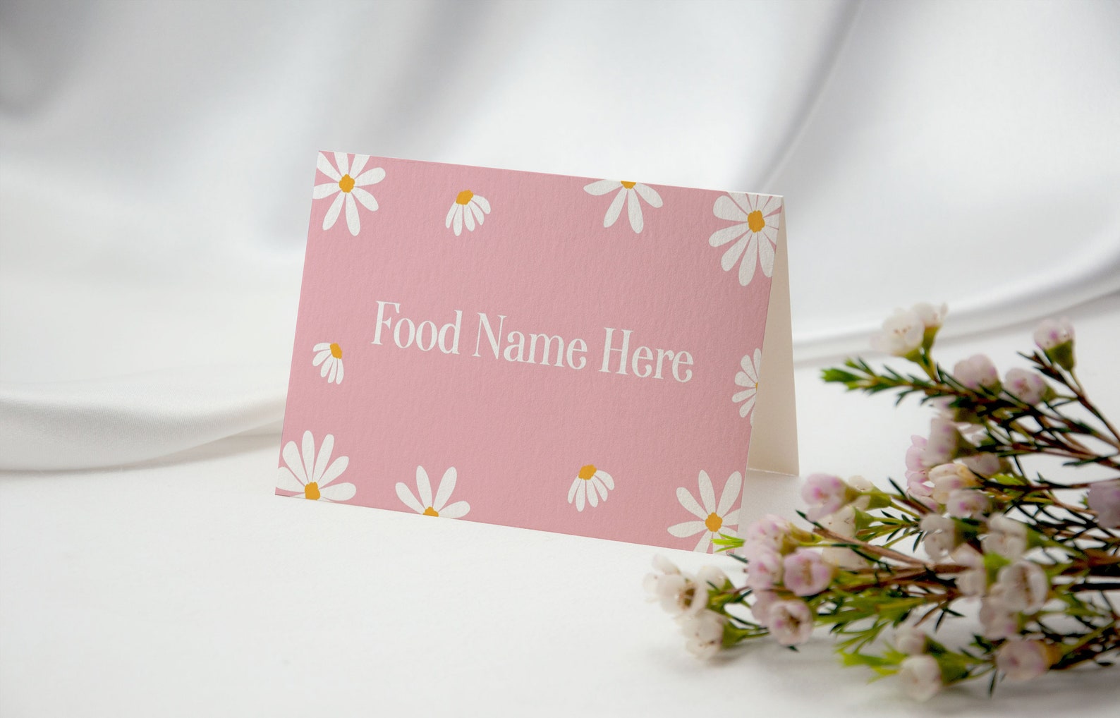 EDITABLE Daisy Birthday Food Tent Card Daisy Party Food Name - Etsy