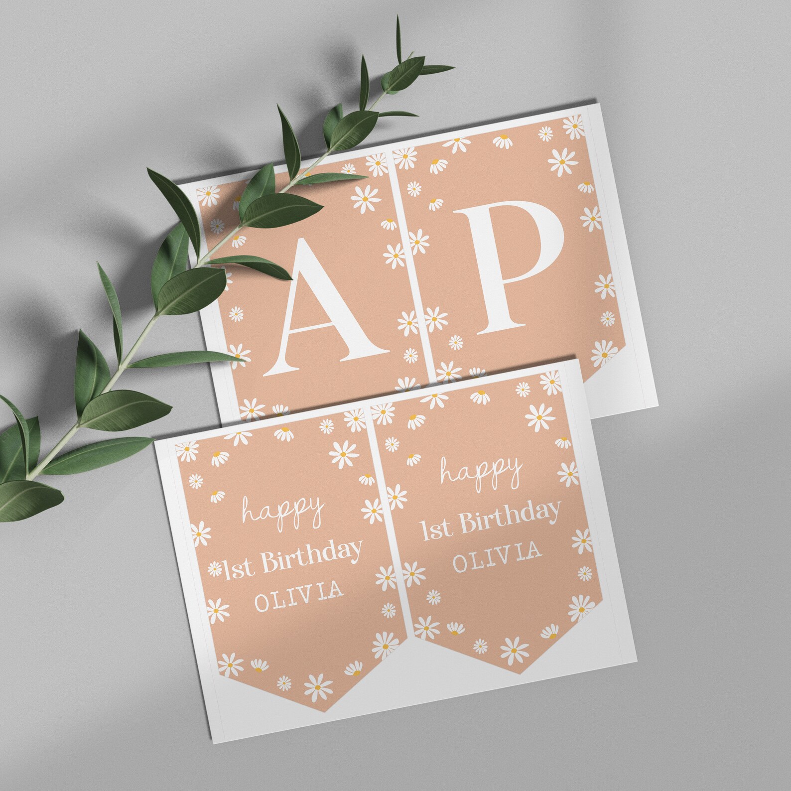 Editable Daisy 1st Birthday Banner Daisy Birthday Party - Etsy