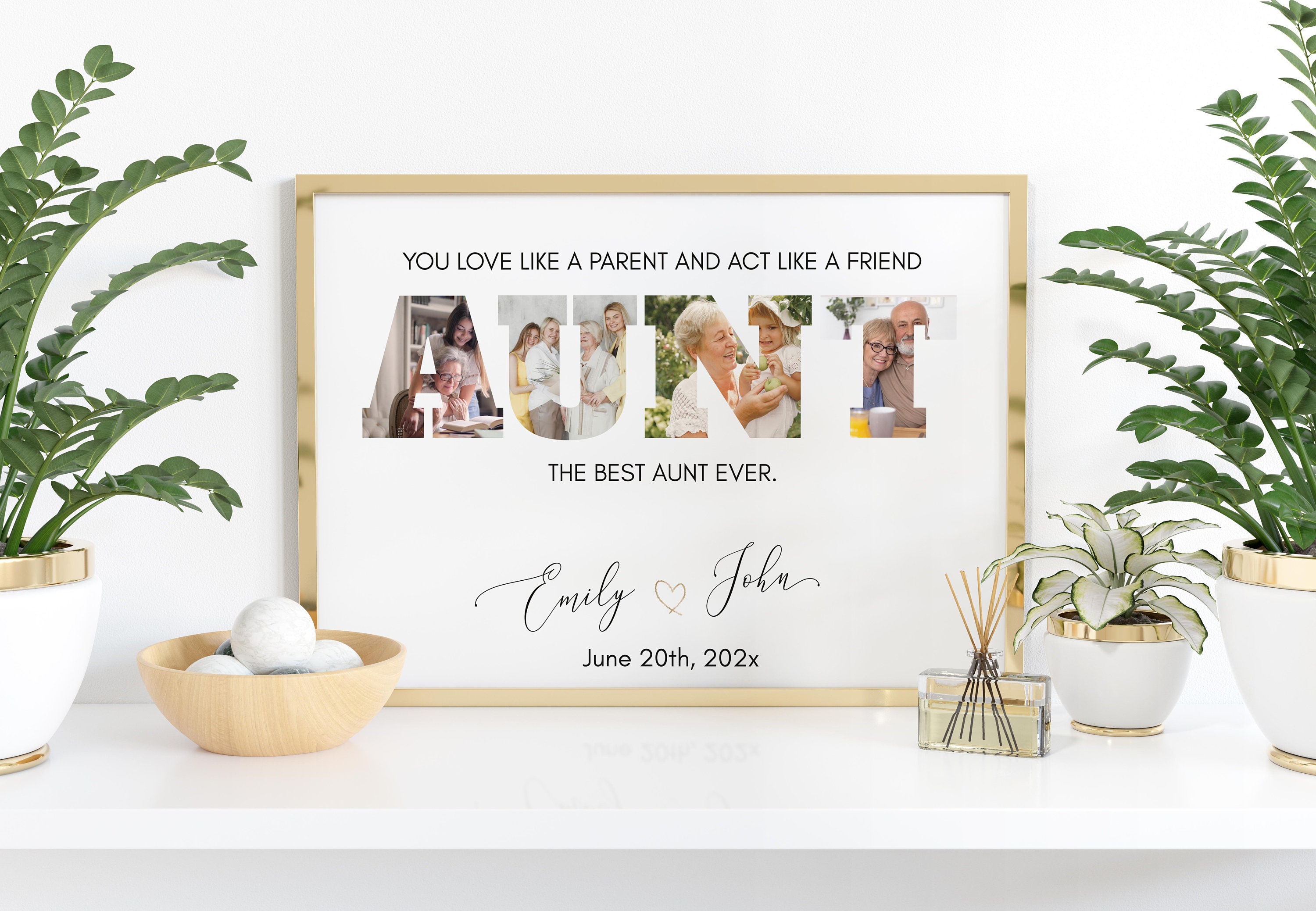 Editable Aunt Photo Collage Aunt Photo Print Aunt Gift | Etsy