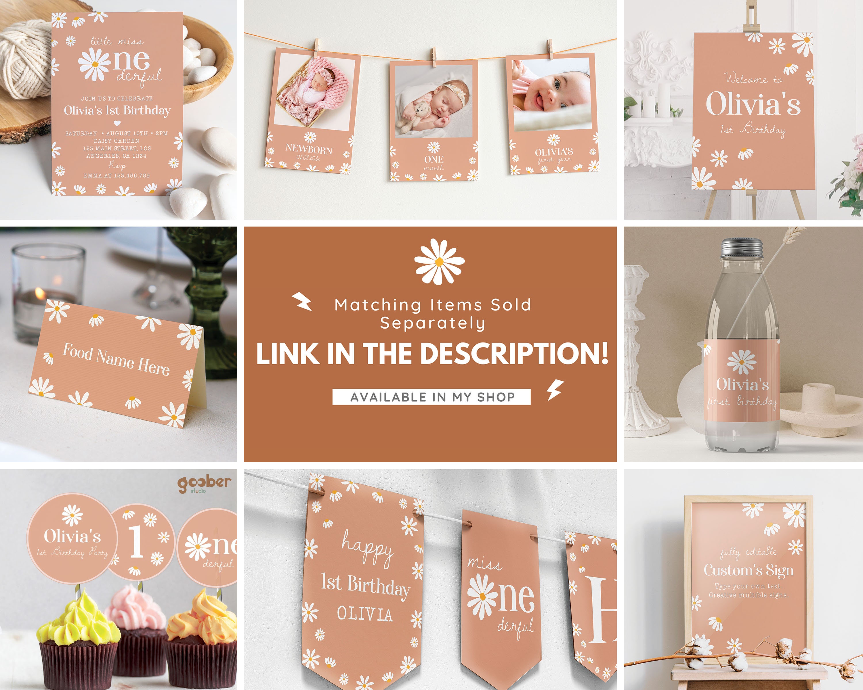 EDITABLE Daisy Birthday Party Water Bottle Label Boho Daisy - Etsy