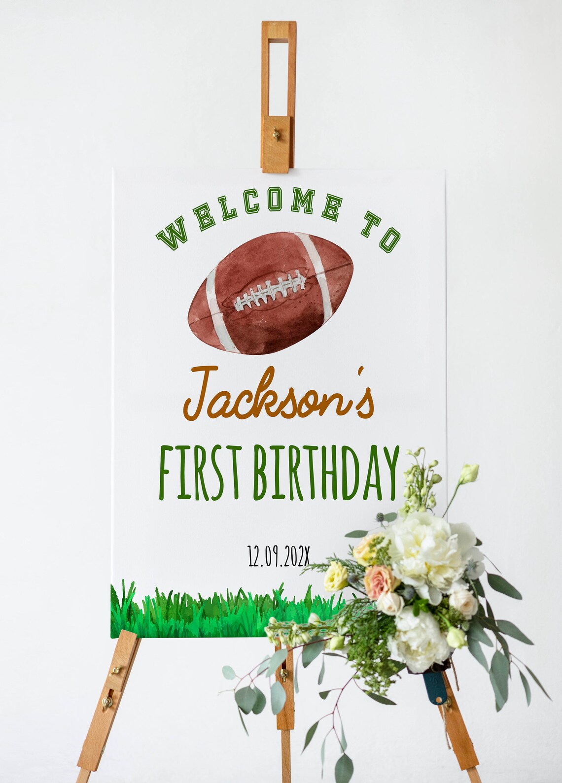 EDITABLE Football Birthday Welcome Sign Sports Birthday Party - Etsy