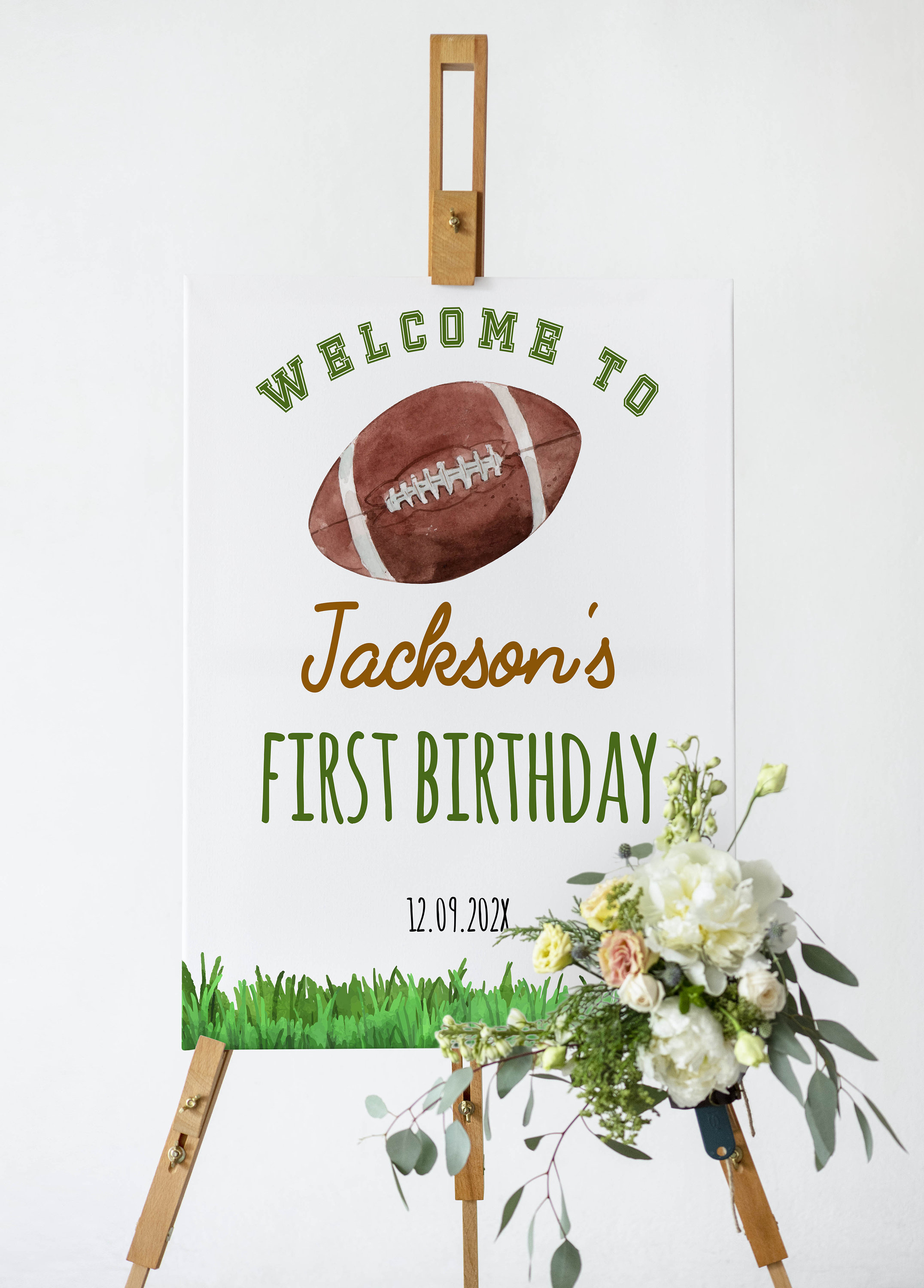 EDITABLE Football Birthday Welcome Sign Sports Birthday Party - Etsy
